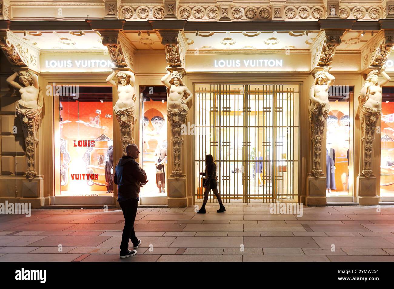 Vienna, Austria. Louis Vuitton shop in the 1st district in Vienna Stock ...