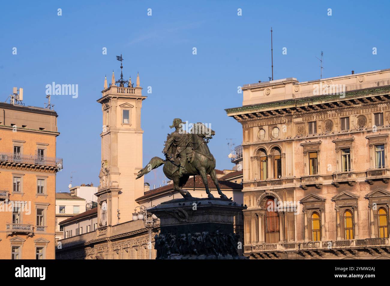 Equestrian statue of King Victor Emmanuel II of Milan, King of Sardinia ...