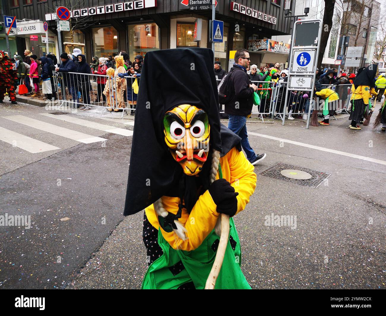 Stuttgart, Germany, 5th March 2019. A colourful parade with marching ...