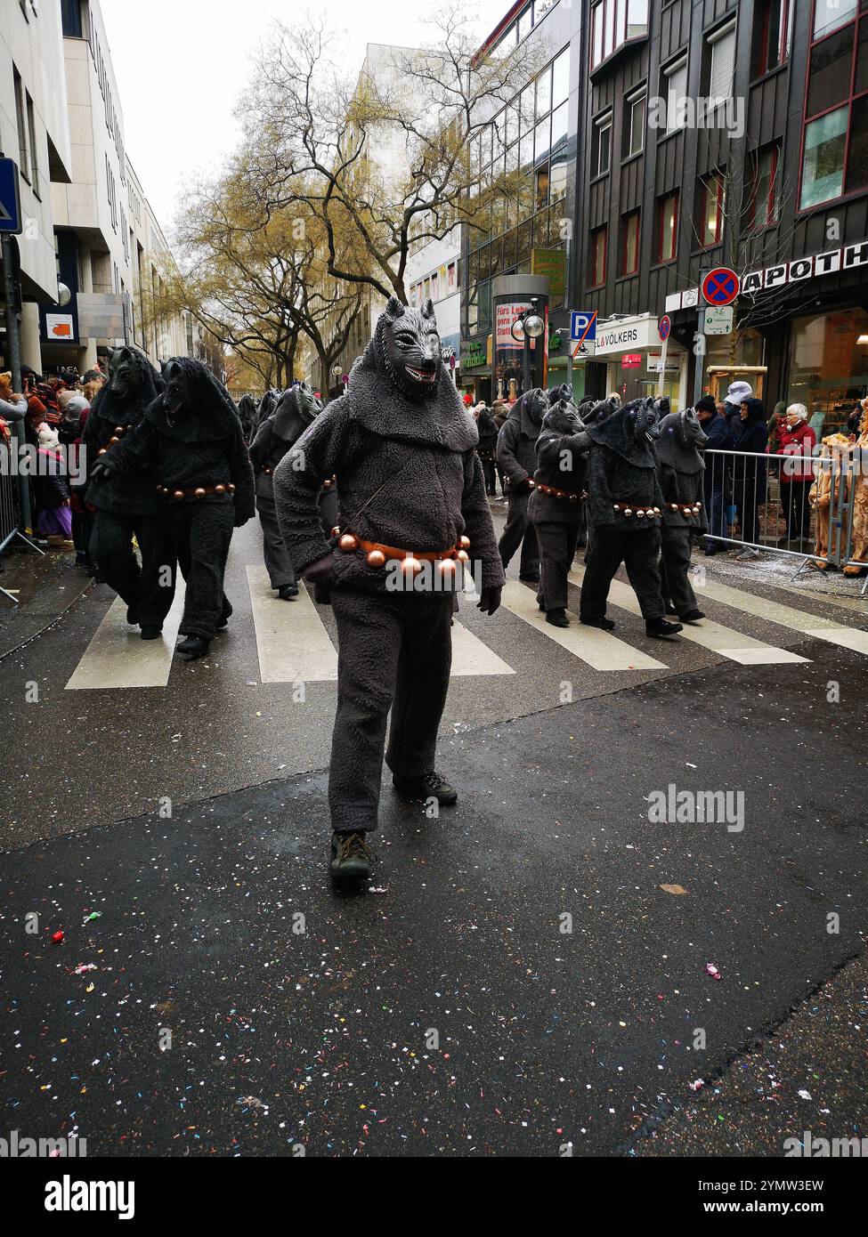 Stuttgart, Germany, 5th March 2019. A colourful parade with marching ...