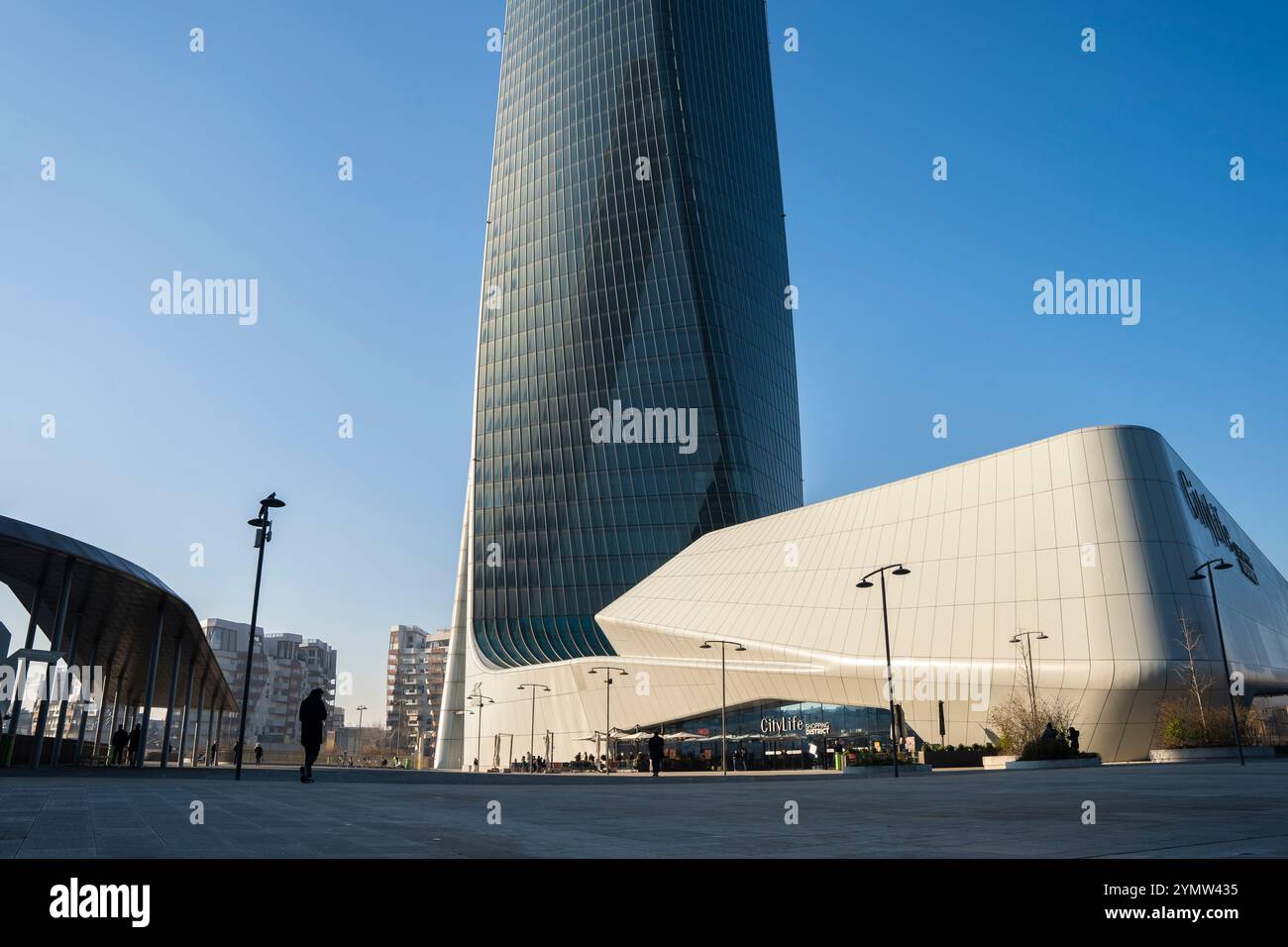 Milano City Life Shopping District evocative imagine of Milano City Life. Skyscraper and palaces ...