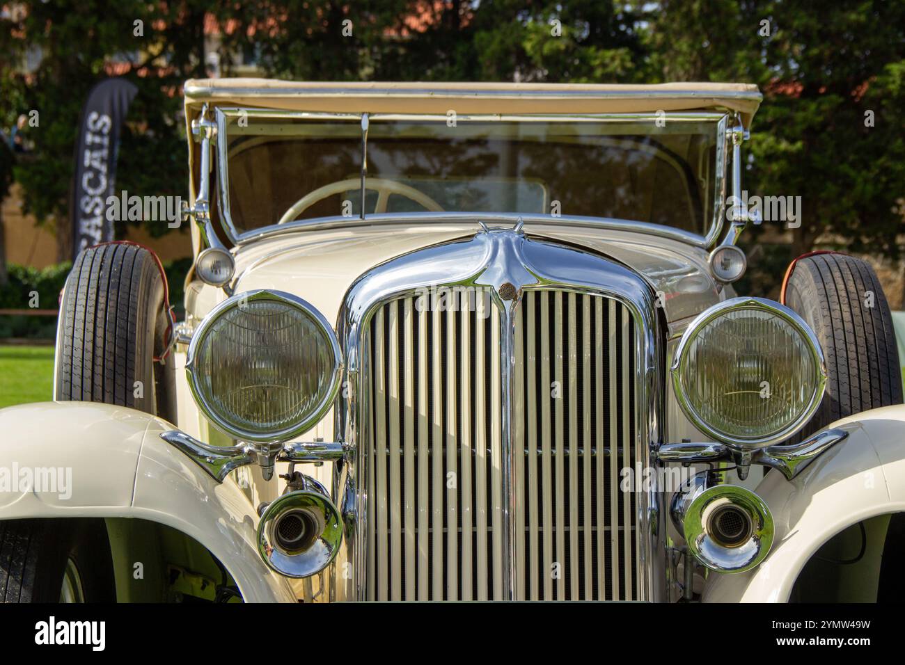 Front view of a vintage chrysler imperial lebaron showing its ...