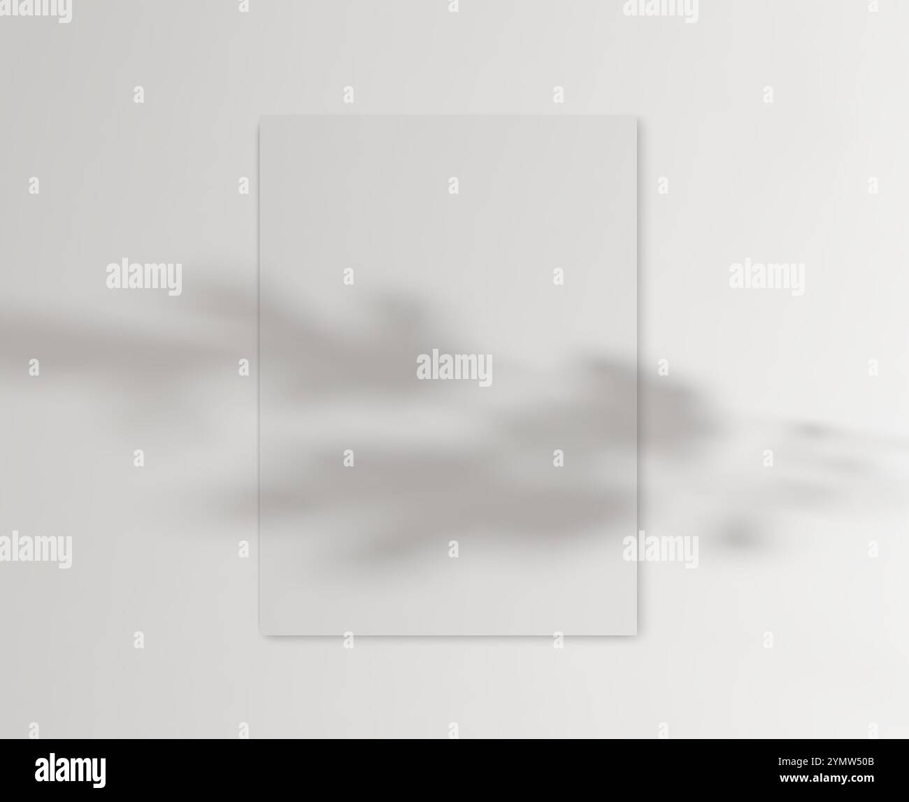 Drop shadow overlay effect on blank sheets of paper. Vector mockup ...