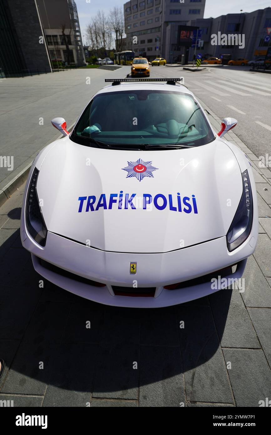 ISTANBUL, TURKIYE - MARCH 31, 2024: Ferrari 488 GTB Turkish Police Car ...