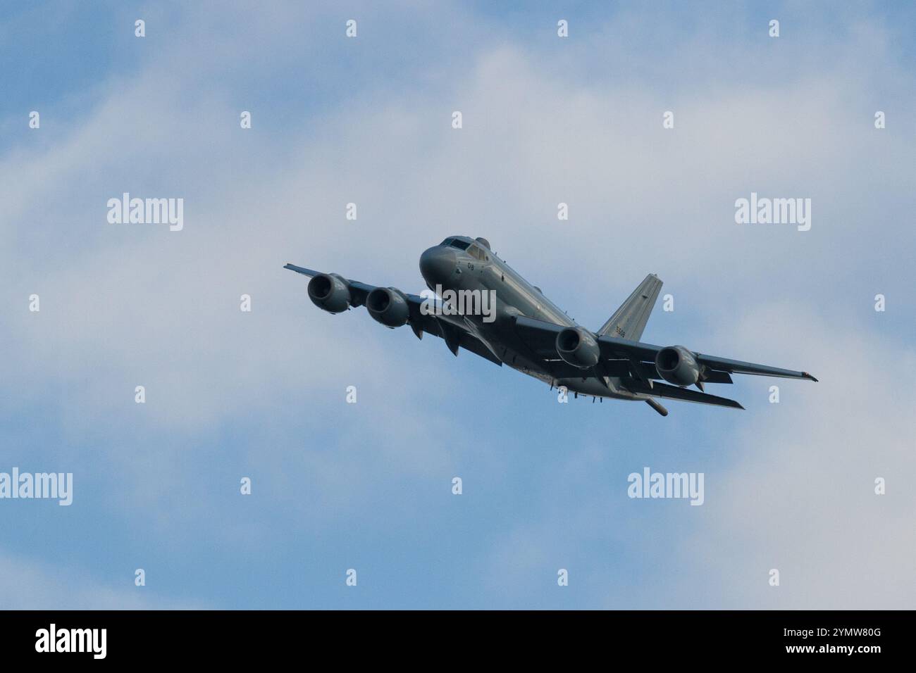 A Kawasaki P1 Maritime patrol aircraft with the Japanese Maritime Self ...