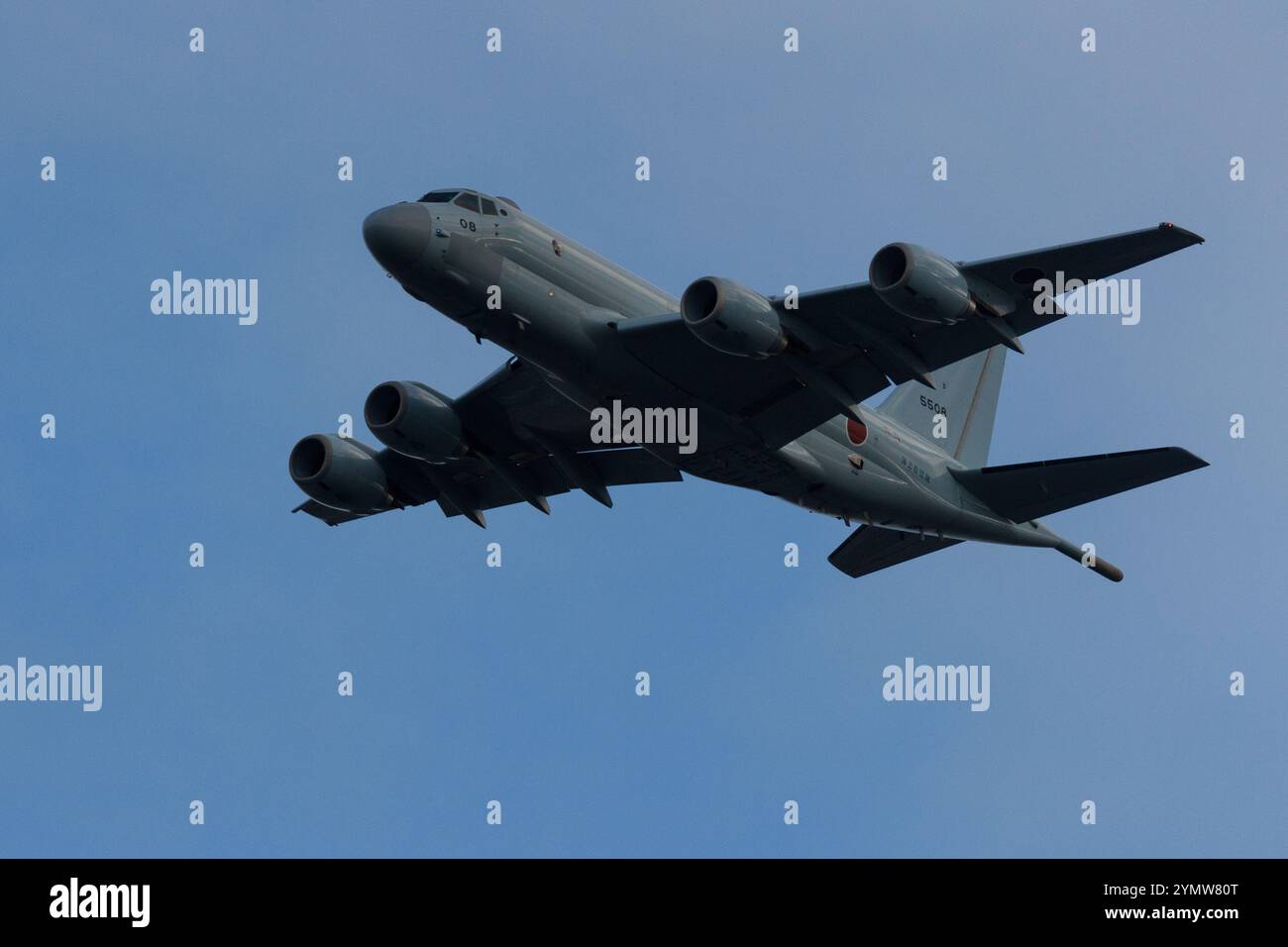 A Kawasaki P1 Maritime patrol aircraft with the Japanese Maritime Self ...