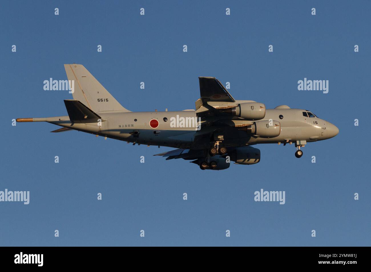 A Kawasaki P1 Maritime patrol aircraft with the Japanese Maritime Self ...