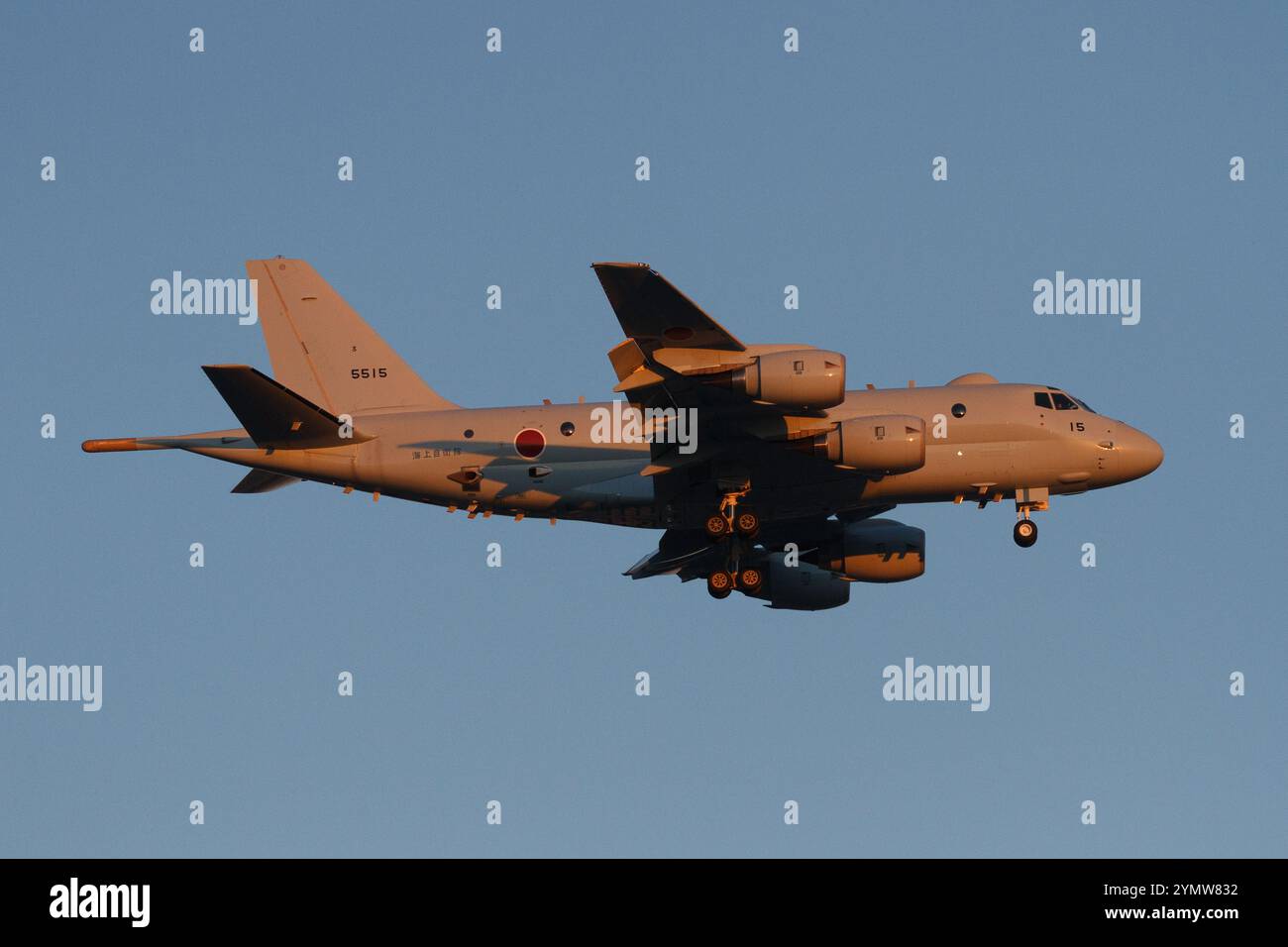 A Kawasaki P1 Maritime patrol aircraft with the Japanese Maritime Self ...