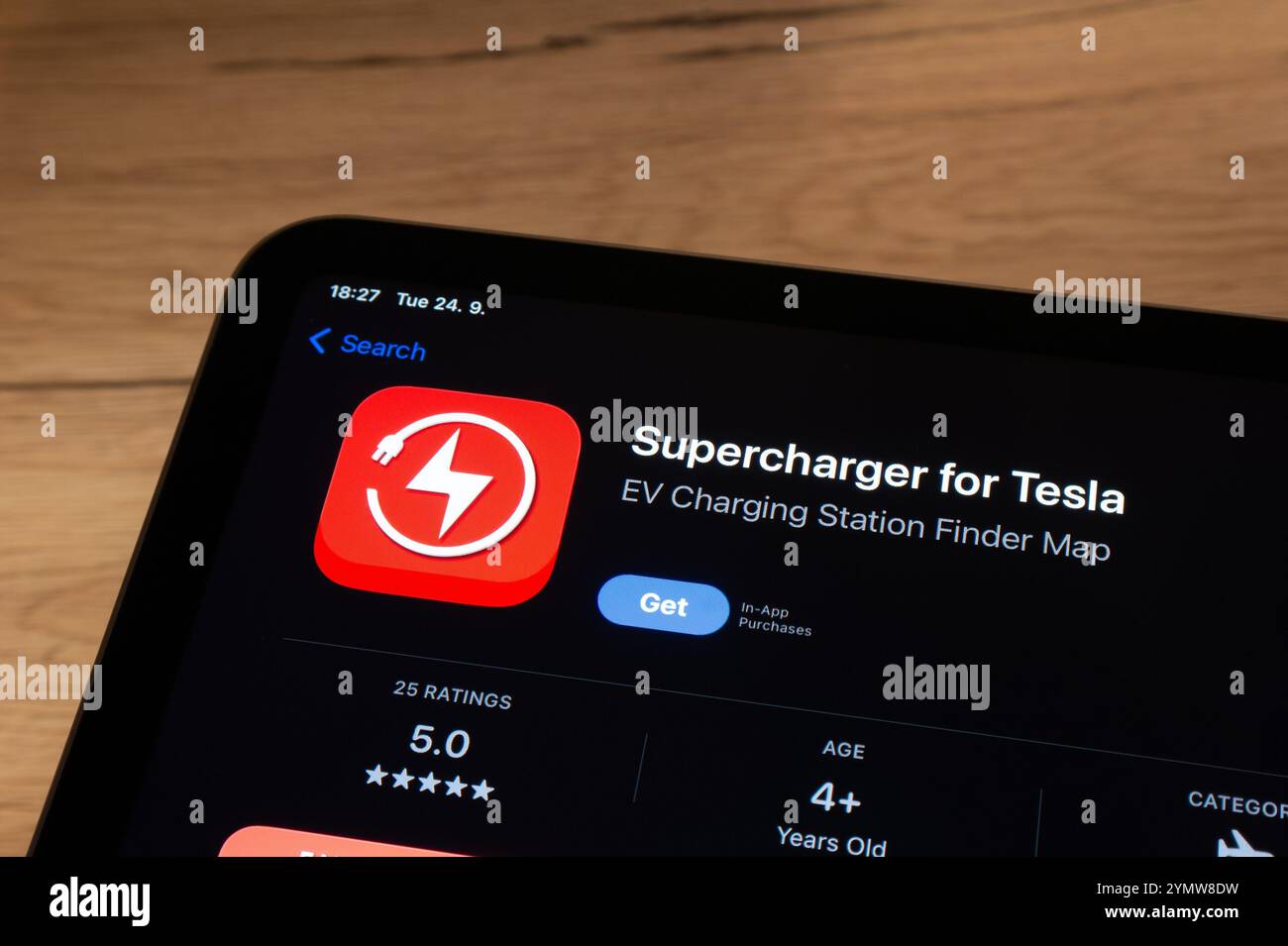 OSTRAVA, CZECHIA SEPTEMBER 24, 2024: App store with Supercharger for ...