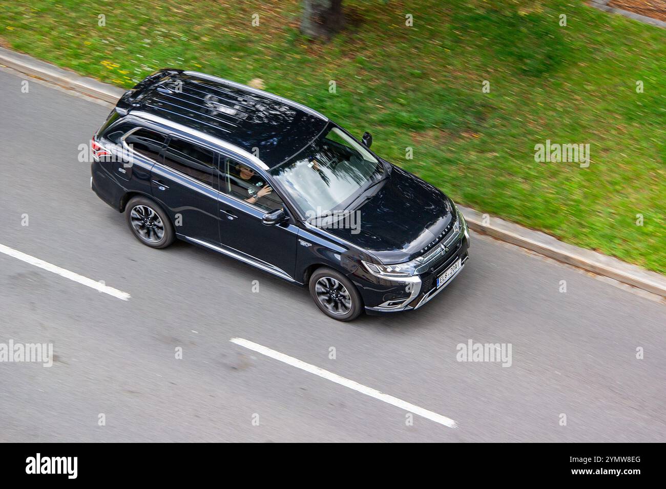 OSTRAVA, CZECHIA - JULY 13, 2024: Mitsubishi Outlander SUV crossover ...