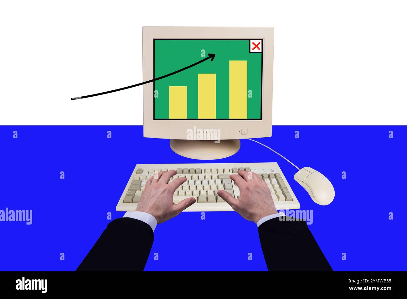 Composite photo collage of hands type keypad mouse tool freelancer pc ...