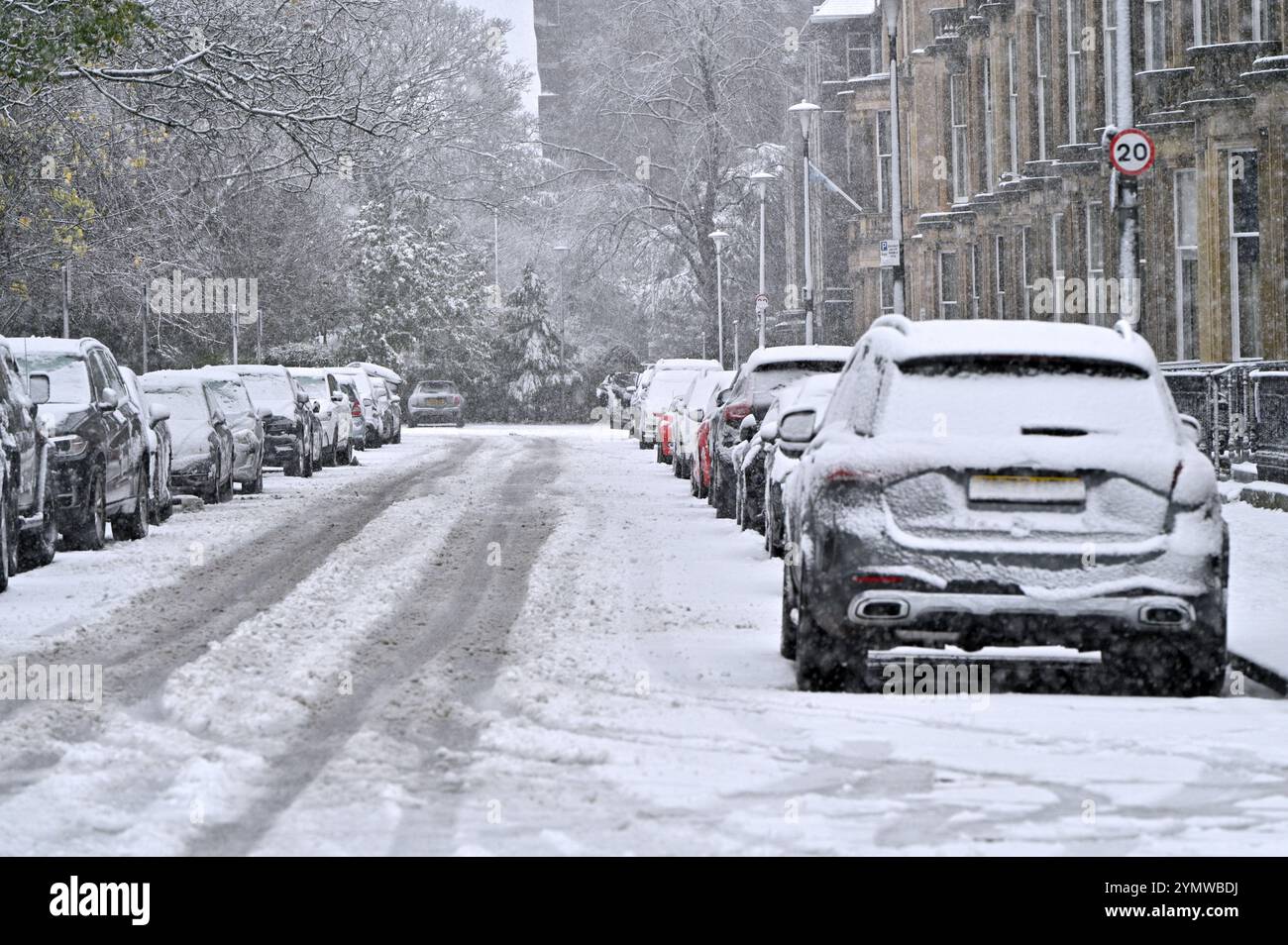 Edinburgh, Scotland, UK. 23rd Nov 2024. Storm Bert:Heavy snow in the ...