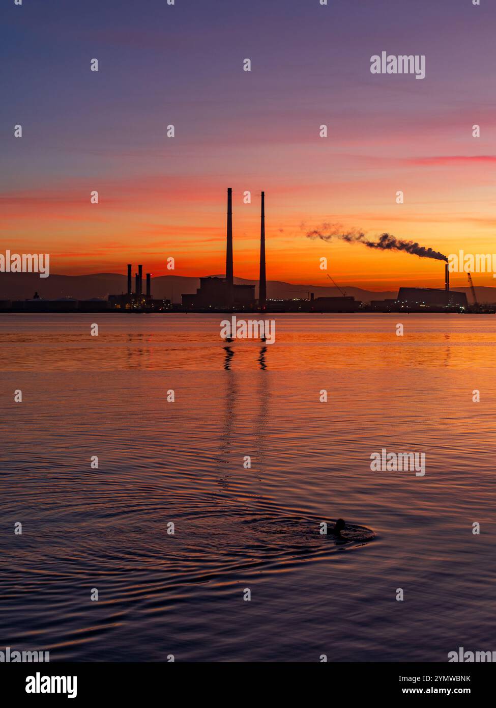Post sunset sky from the North Bull Wall Stock Photo - Alamy