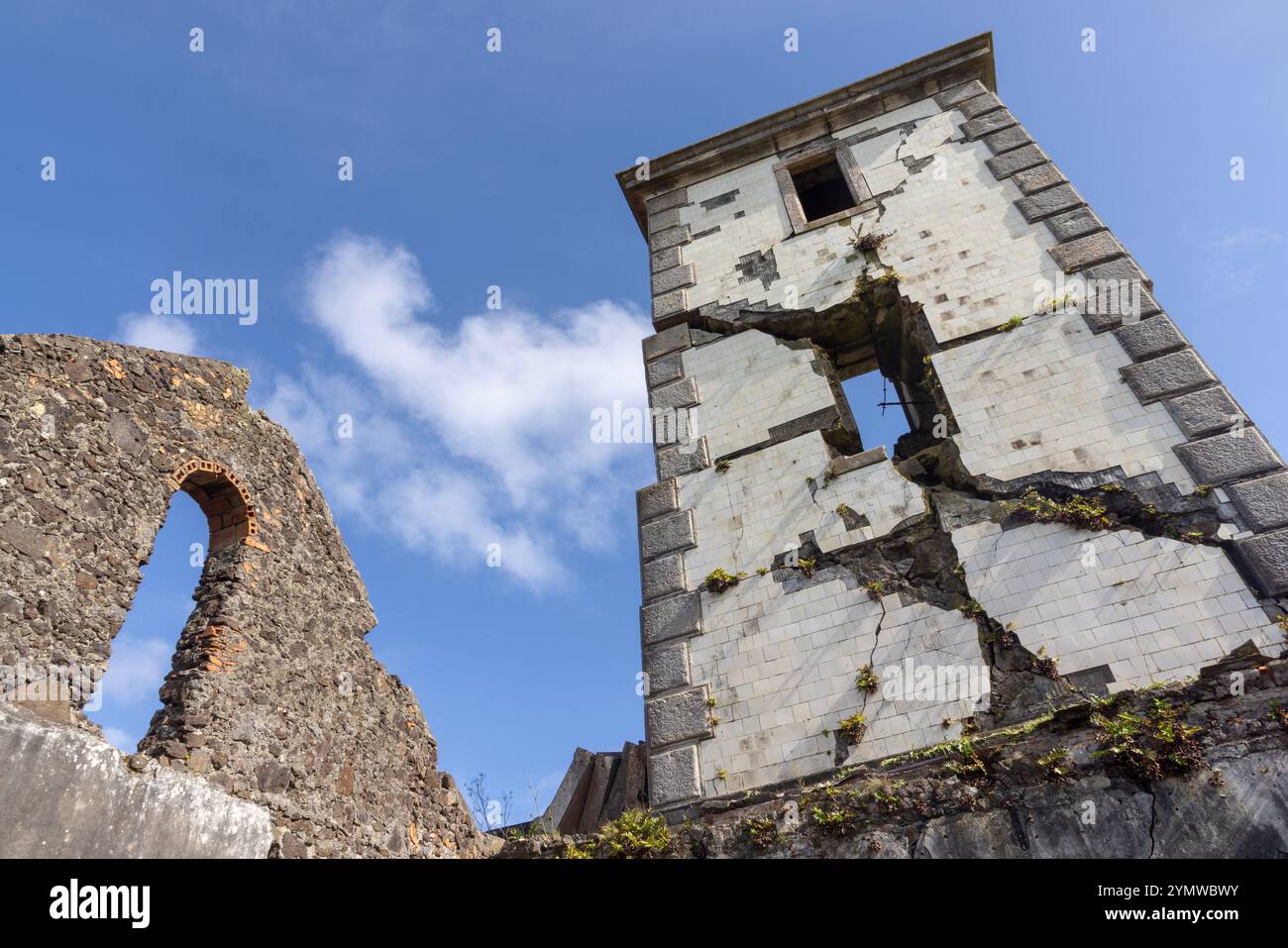 The Lighthouse of Ribeirinha, Faial Island, Azores, was destroyed and ...