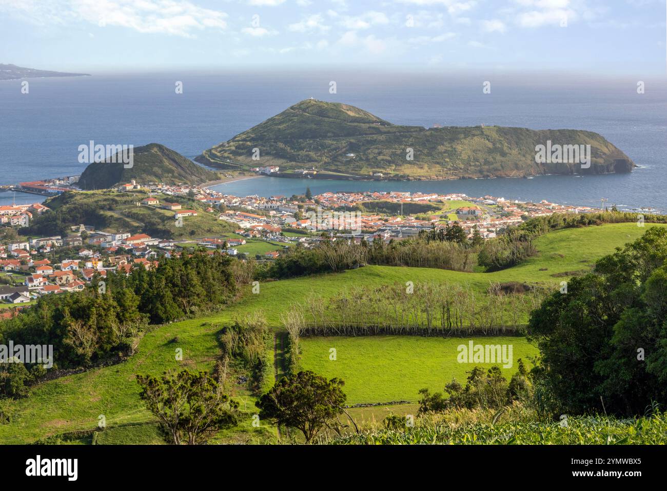 Miradouro do Monte Carneiro near Horta, Faial Island, Azores, with view ...