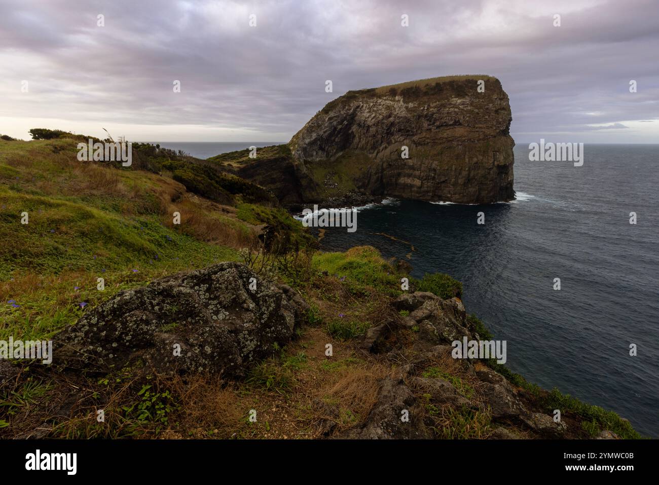 Morro de Castelo Branco on Faial Island, Azores, was formed by flowing ...