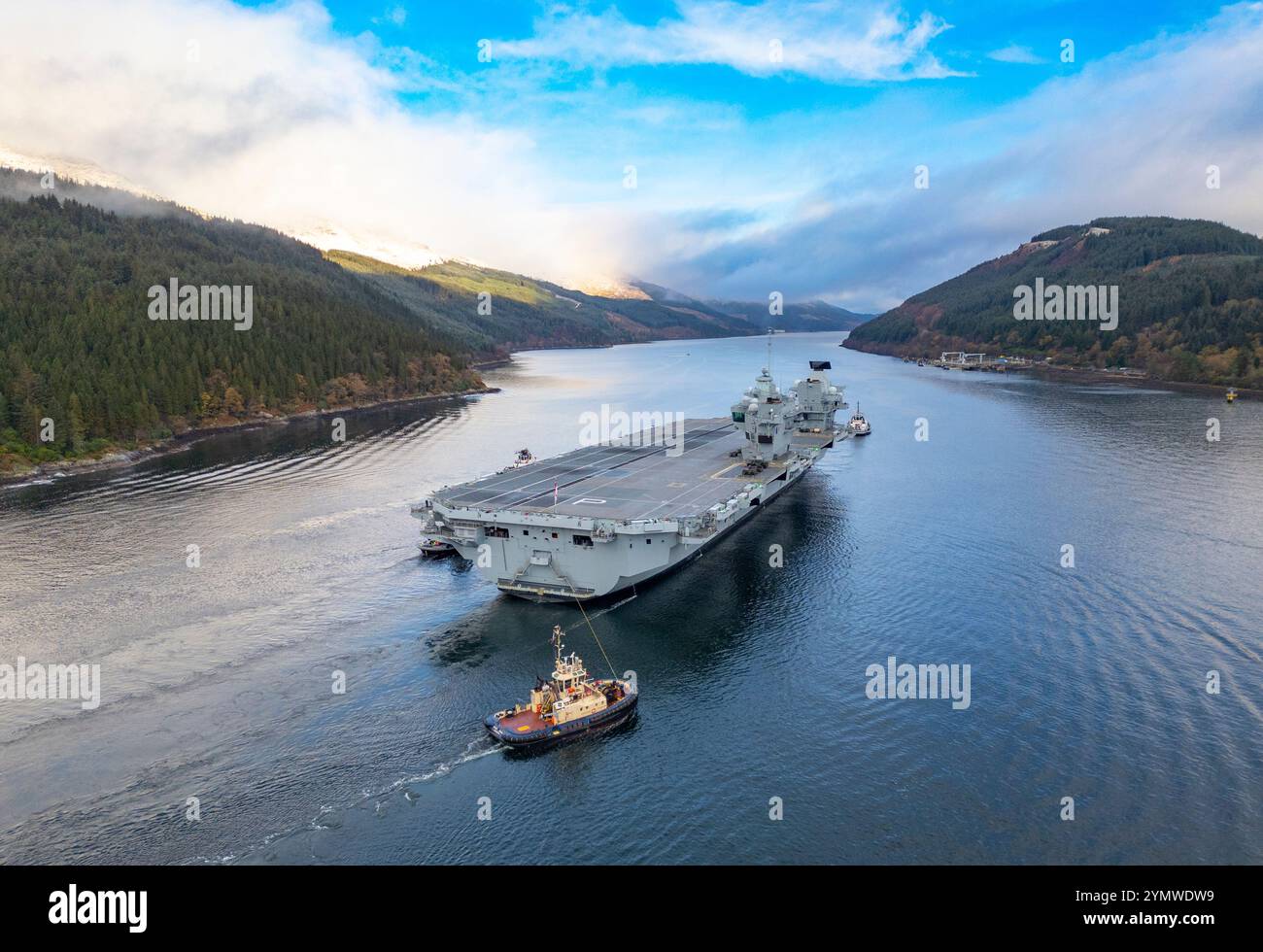 22/11/2024.Royal Navy Aircraft Carrier HMS Prince of Wales arrives at ...