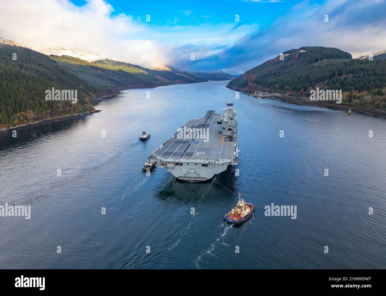 22/11/2024.Royal Navy Aircraft Carrier HMS Prince of Wales arrives at ...