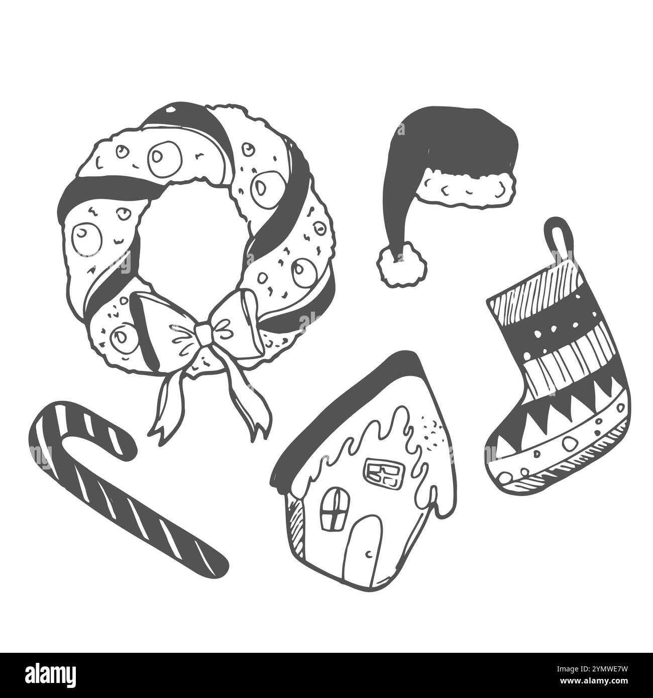 Christmas card candle merry Black and White Stock Photos & Images - Alamy