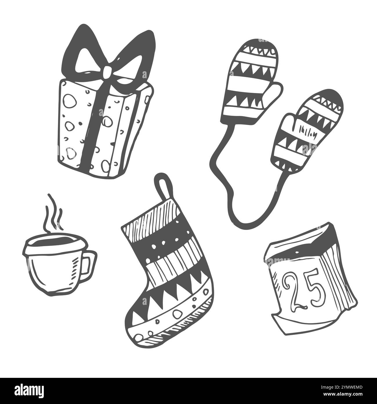 Envelope icon in doodle hi-res stock photography and images - Alamy