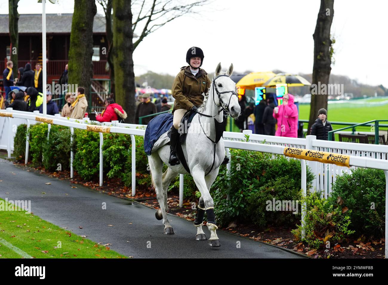 The Retraining of Racehorses Parade at Haydock Park Racecourse, Newton ...