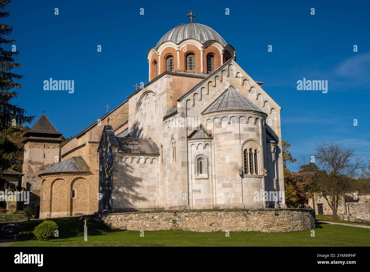 Courtyard of monastery Studenica in Serbia Stock Photo - Alamy