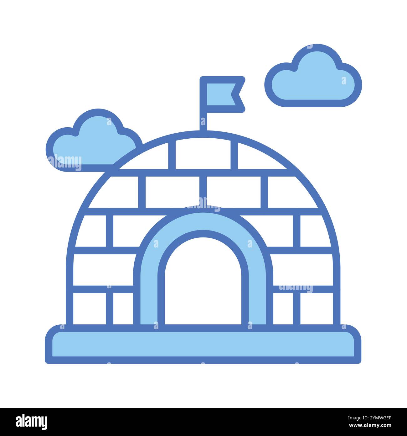 An amazing vector of igloo in modern style, ready to use icon Stock ...