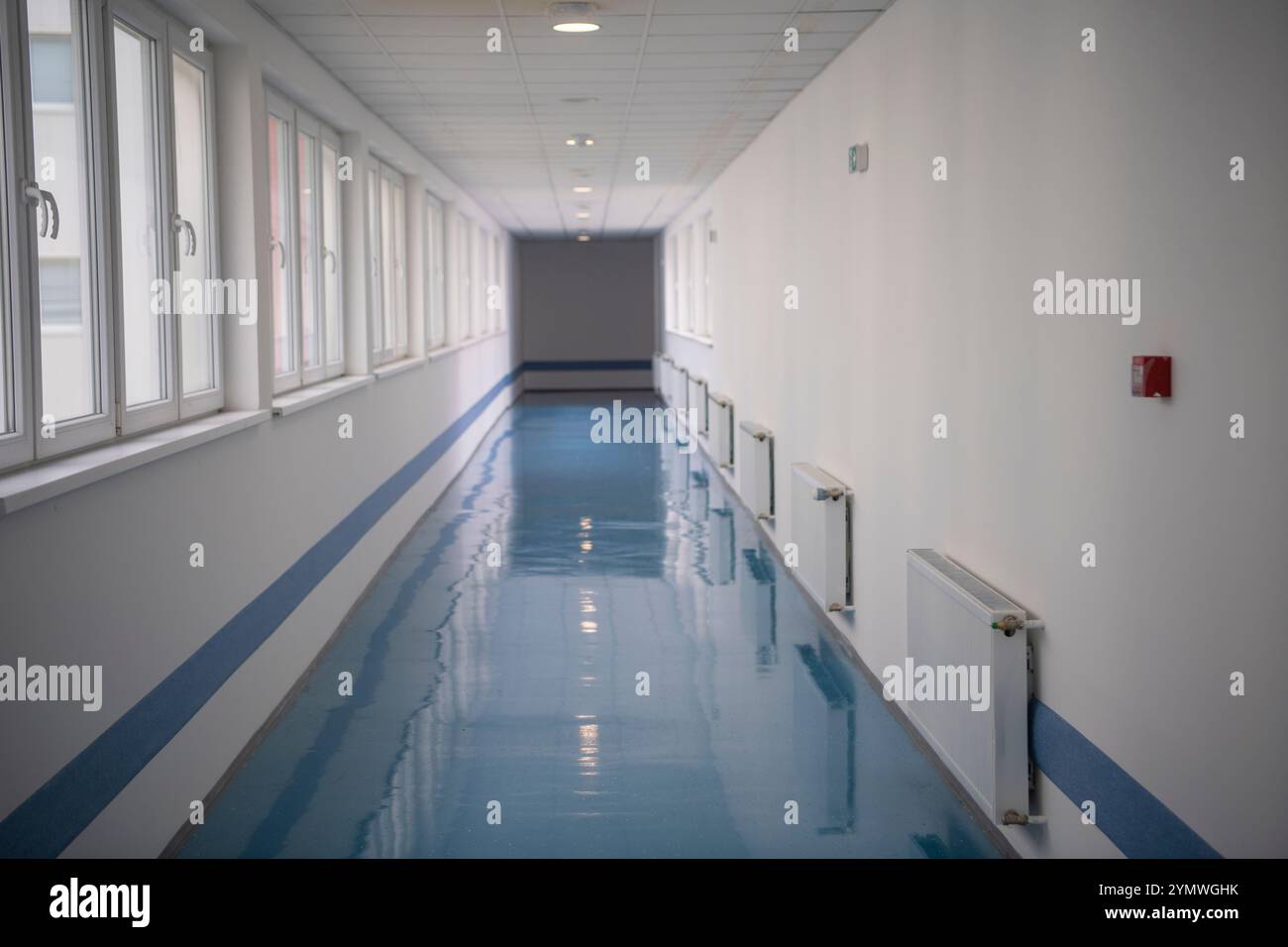 Empty Hospital Hallway