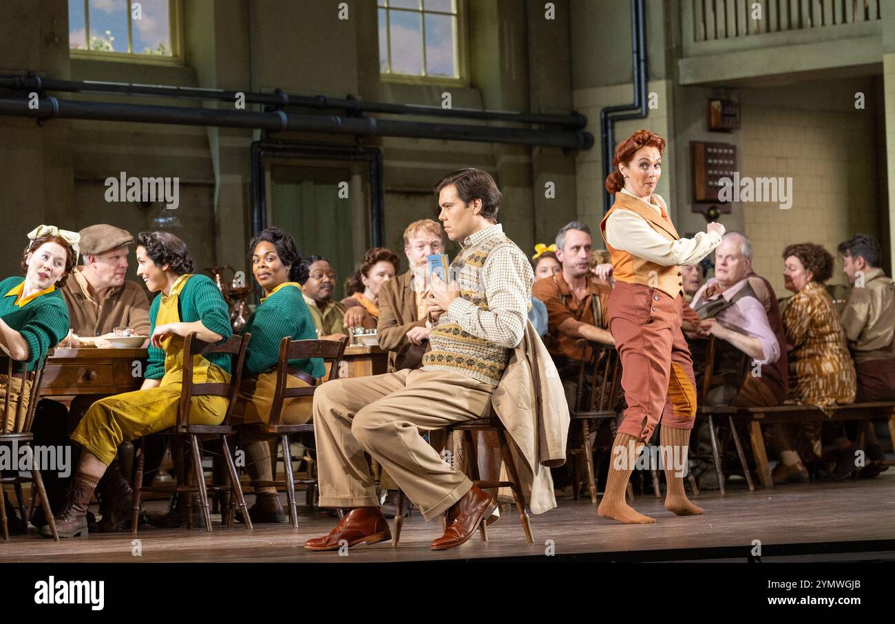 Thomas Atkins (Nemorino), Rhian Lois (Adina) in THE ELIXIR OF LOVE at English National Opera ...