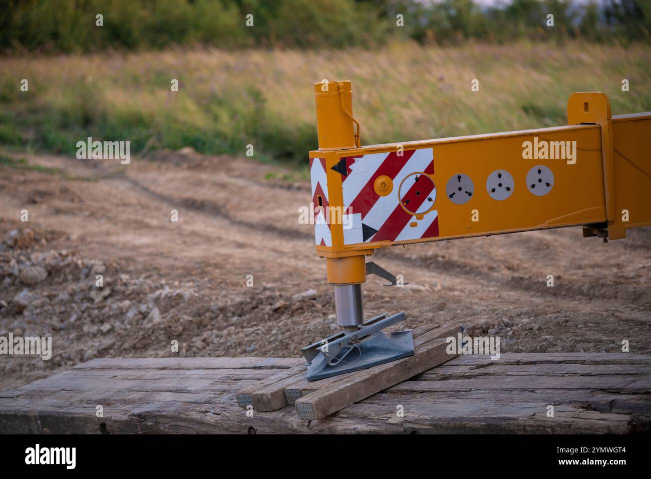 Big hoist leg in construction area Stock Photo - Alamy