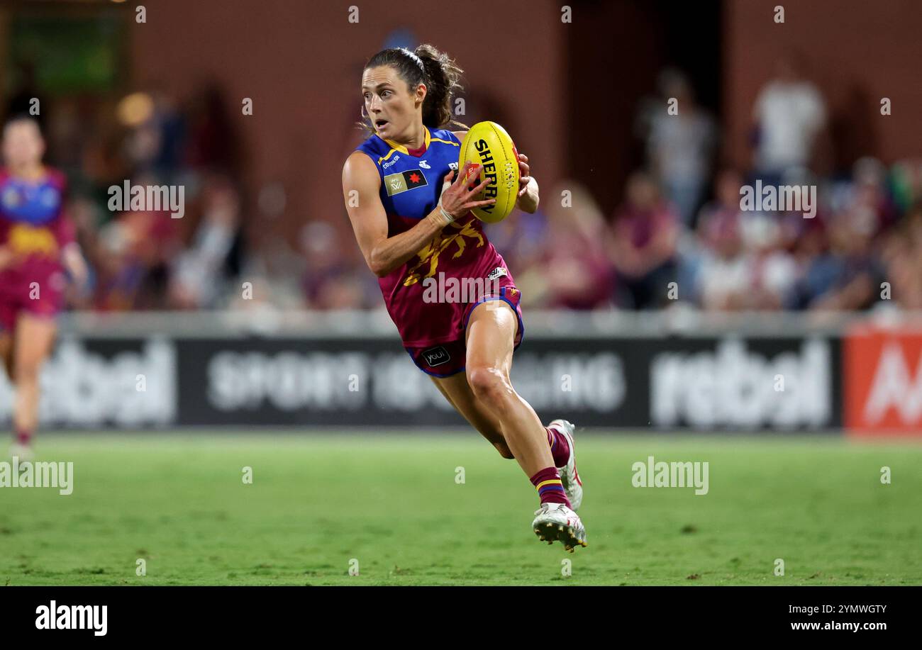 Brisbane, Australia. 23rd Nov, 2024. Ruby Svarc of the Lions in action during the AFLW ...