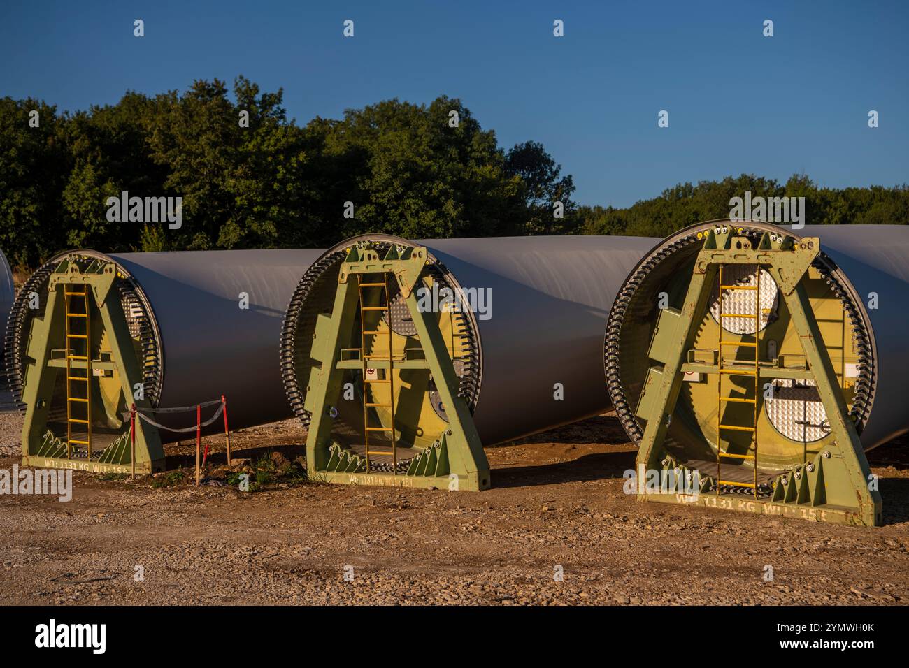 The arms or blades of a windmill on the ground Stock Photo - Alamy