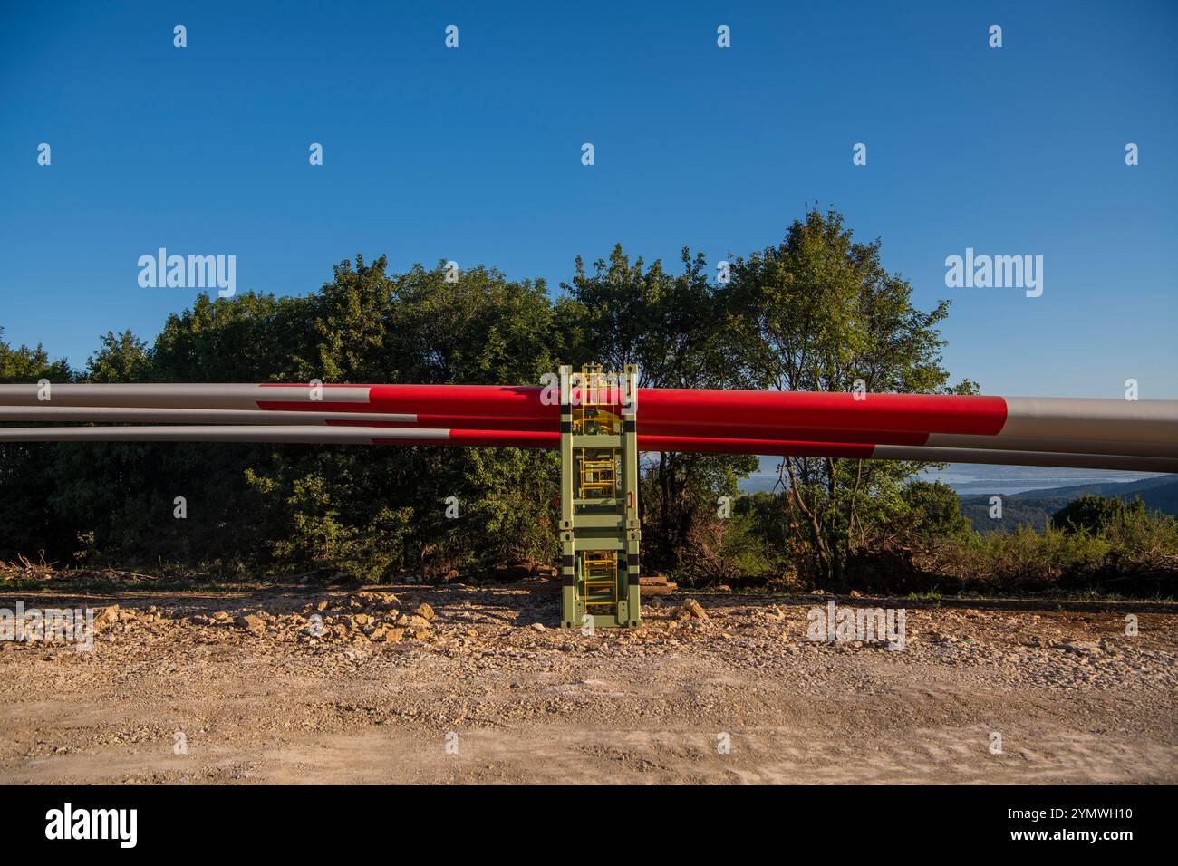 The arms of a windmill on the ground Stock Photo - Alamy