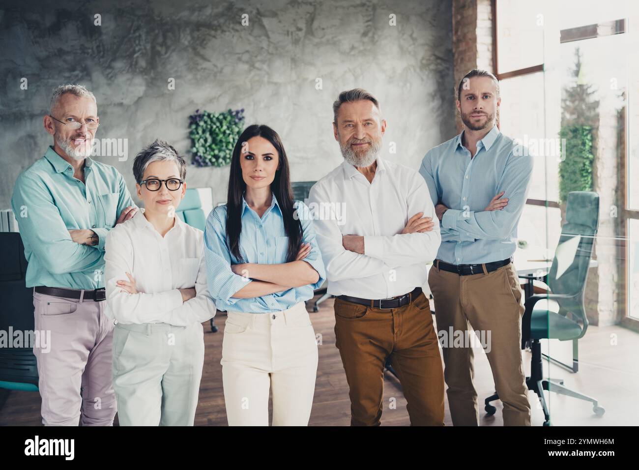 Photo of teamwork people working together crossed hands confident ...