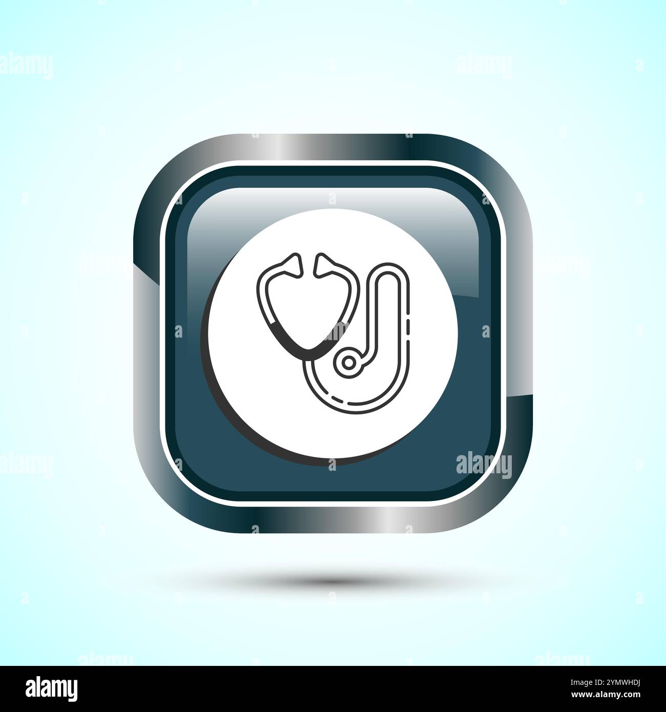 Stethoscope icon design illustration. Doctor stethoscope medical device ...
