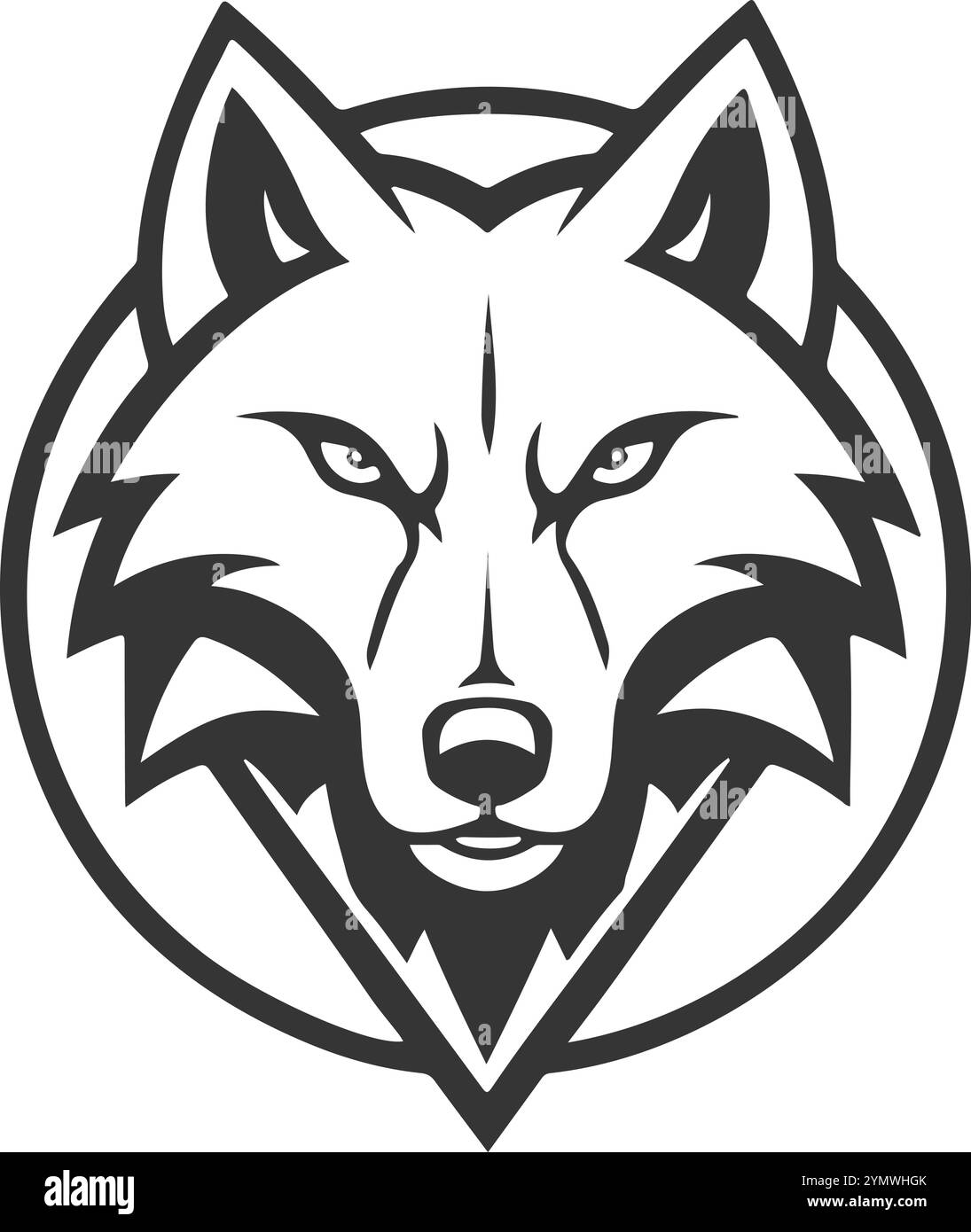 Wolf head. Design element for sport team logo, emblem, badge, mascot ...