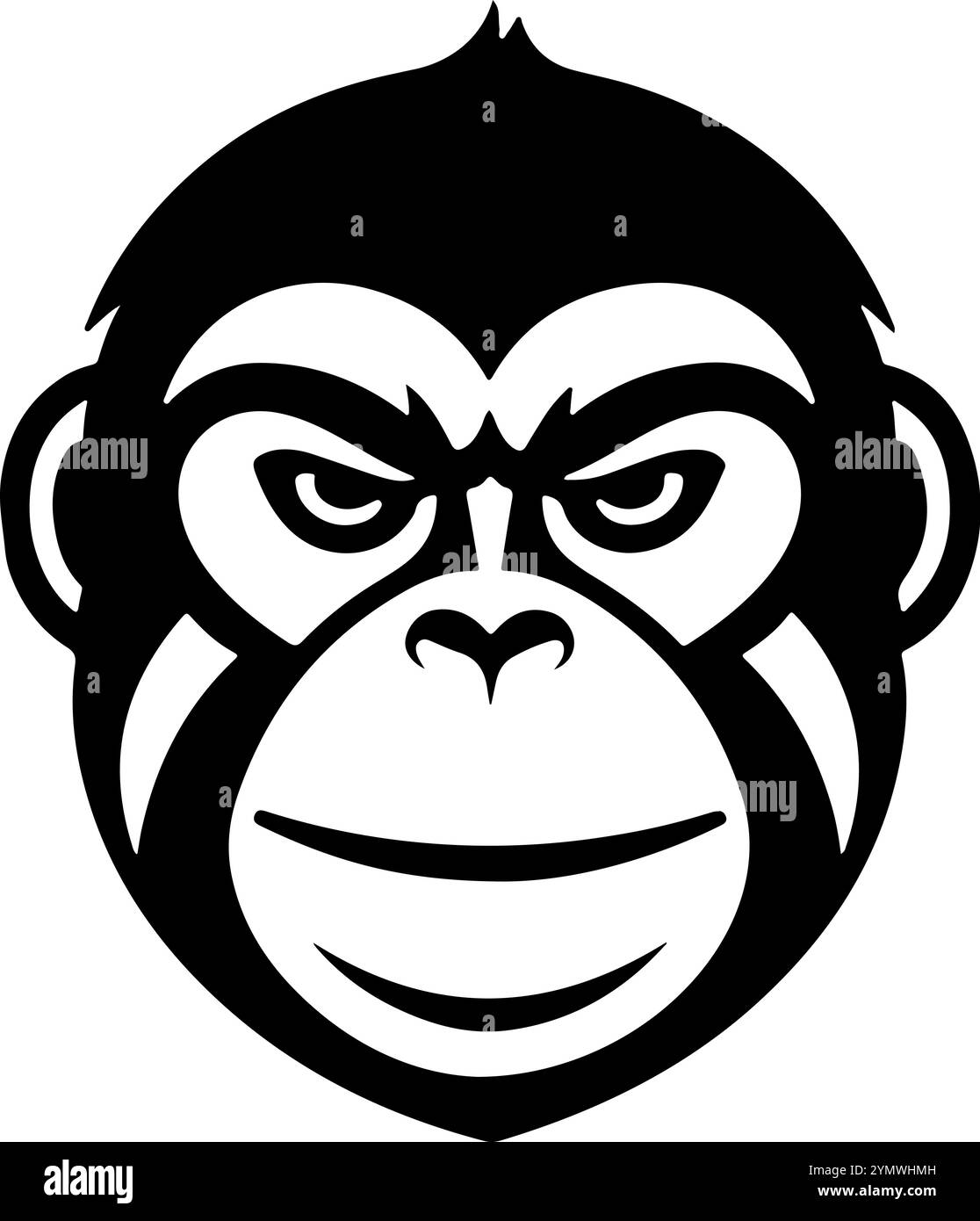 Vintage monkey logo Black and White Stock Photos & Images - Alamy