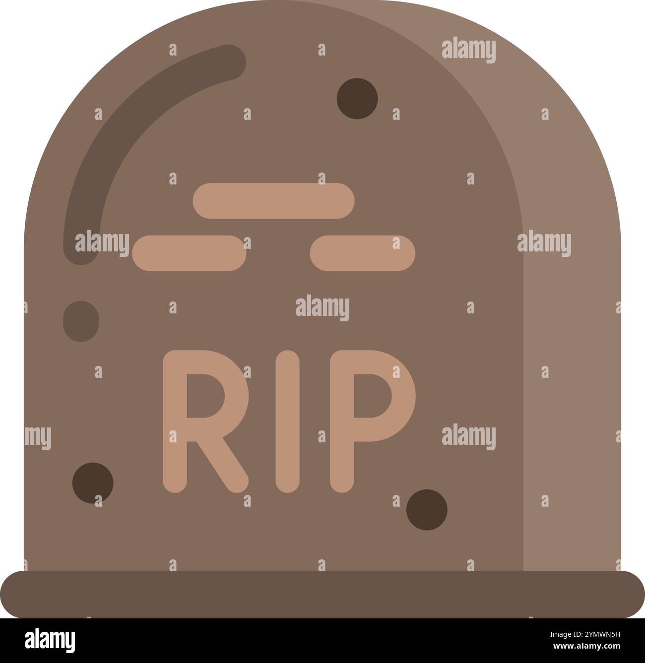 Tombstone color icon. Death symbol. Cemetery grave Stock Vector Image & Art - Alamy