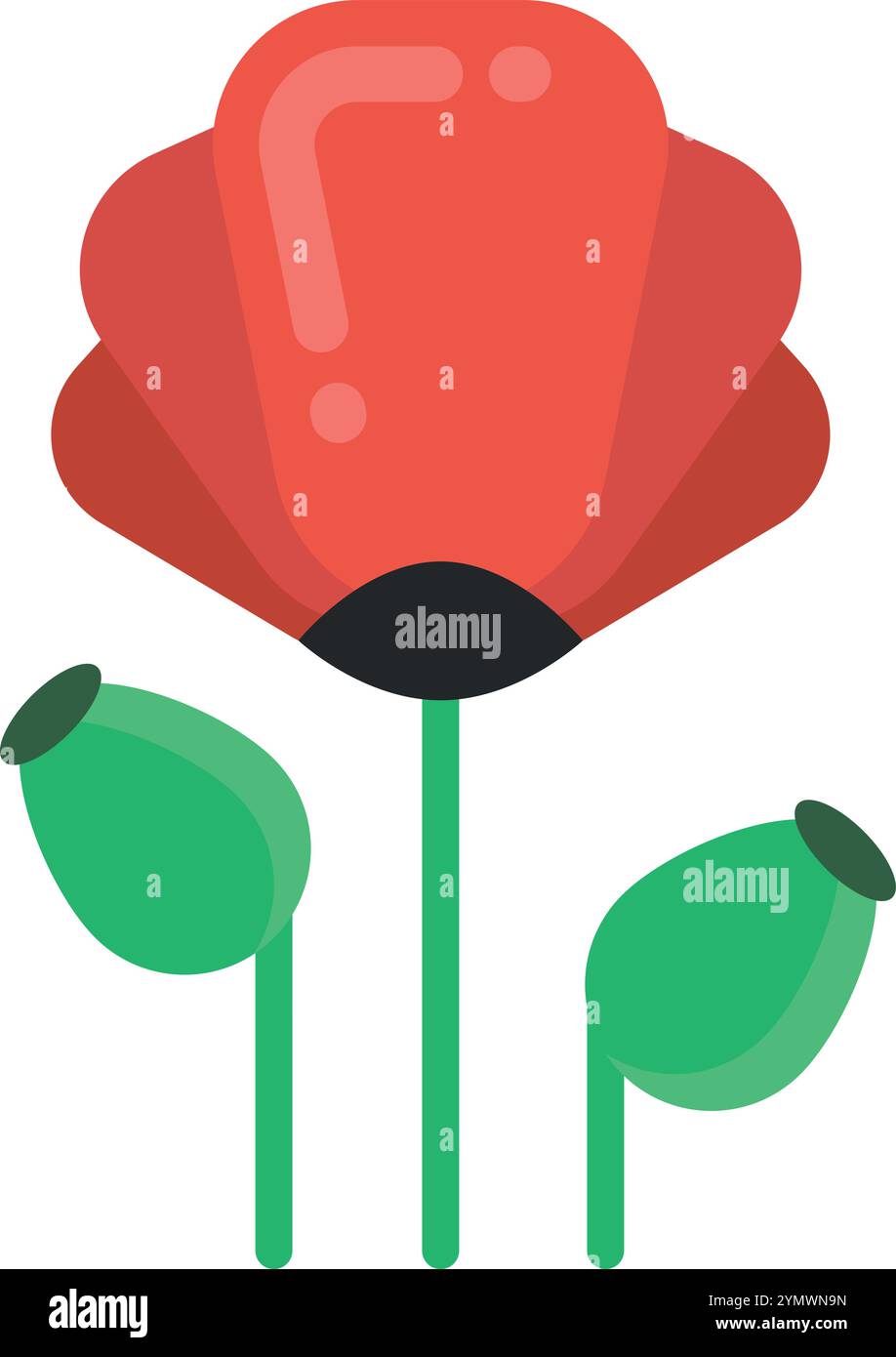 Red poppy symbolism Stock Vector Images - Alamy