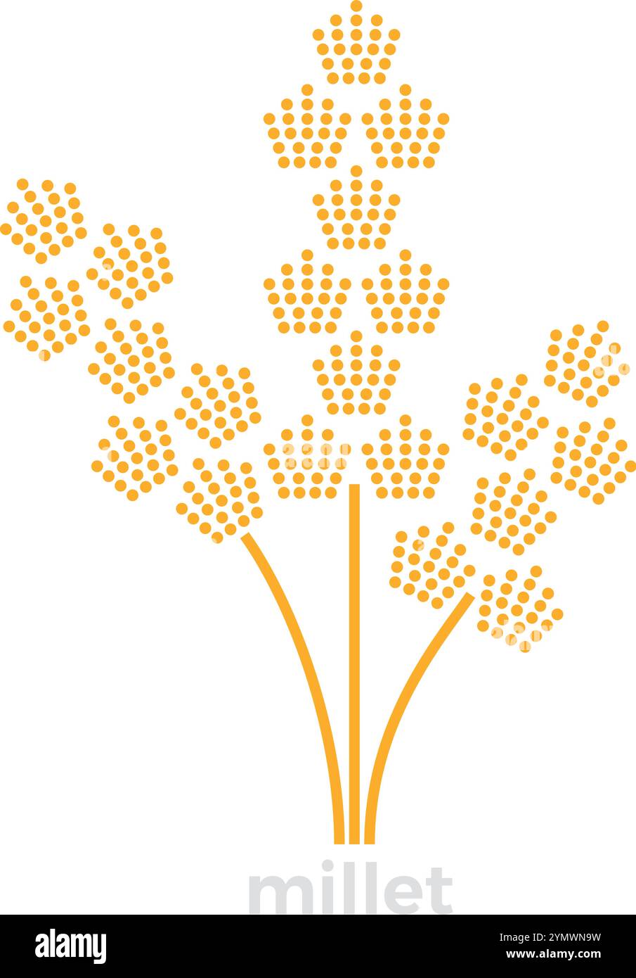 Millet icon. Farm agriculture symbol. Cereal grain Stock Vector Image ...