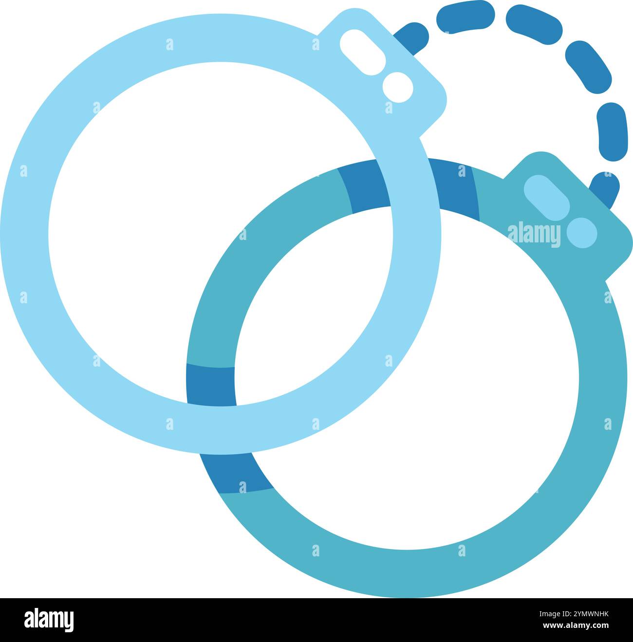 Handcuffs color icon. Crime punishment symbol. Legal justice Stock ...