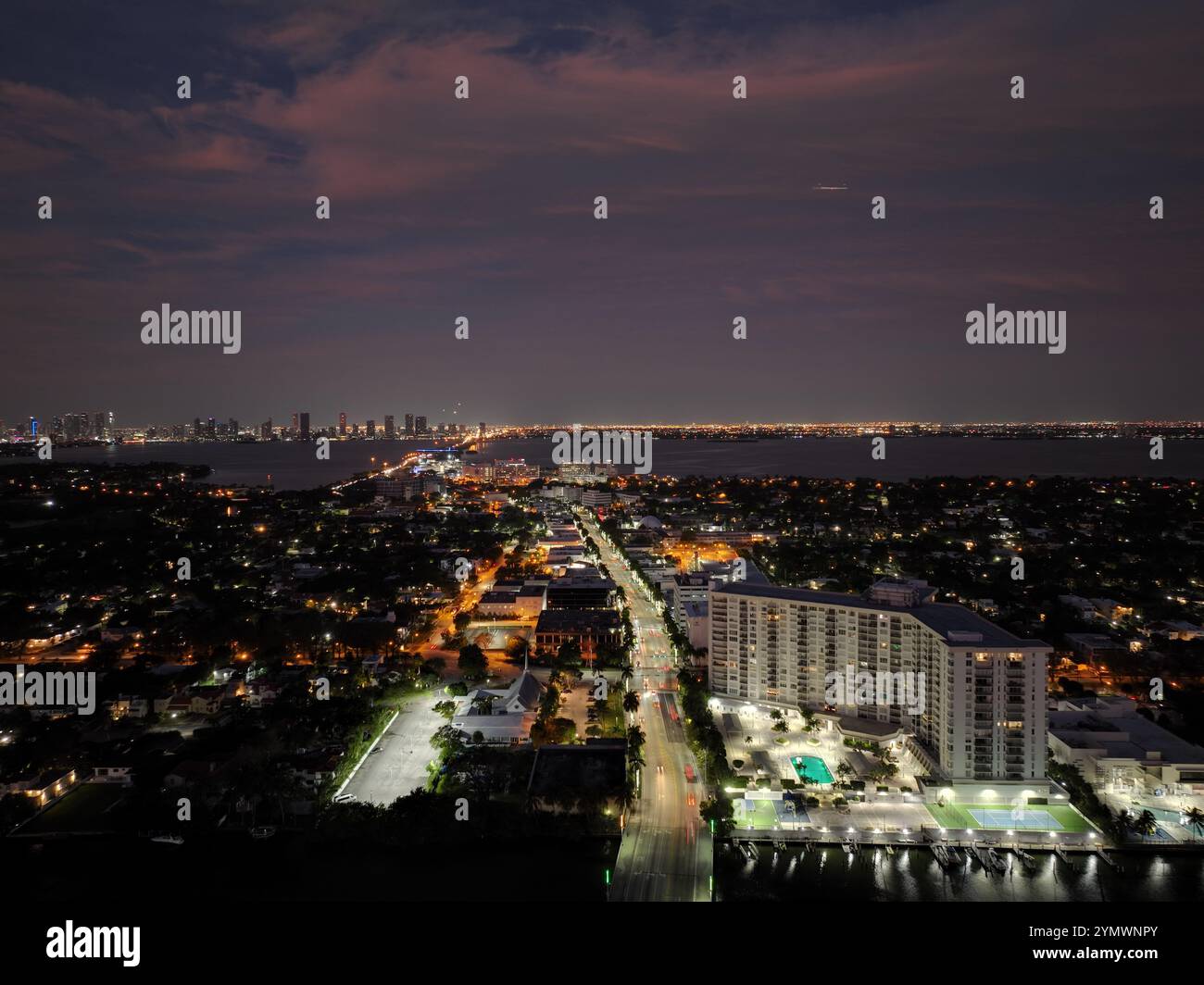 Night and dusk aerial photos of Miami Beach, Florida – A Stunning ...