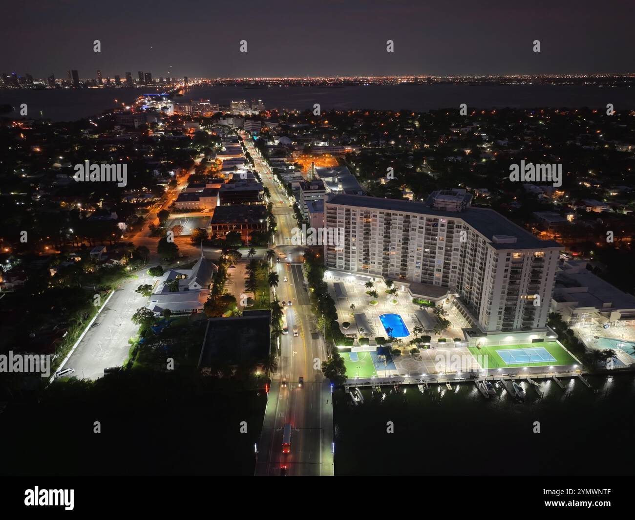 Night and dusk aerial photos of Miami Beach, Florida – A Stunning ...