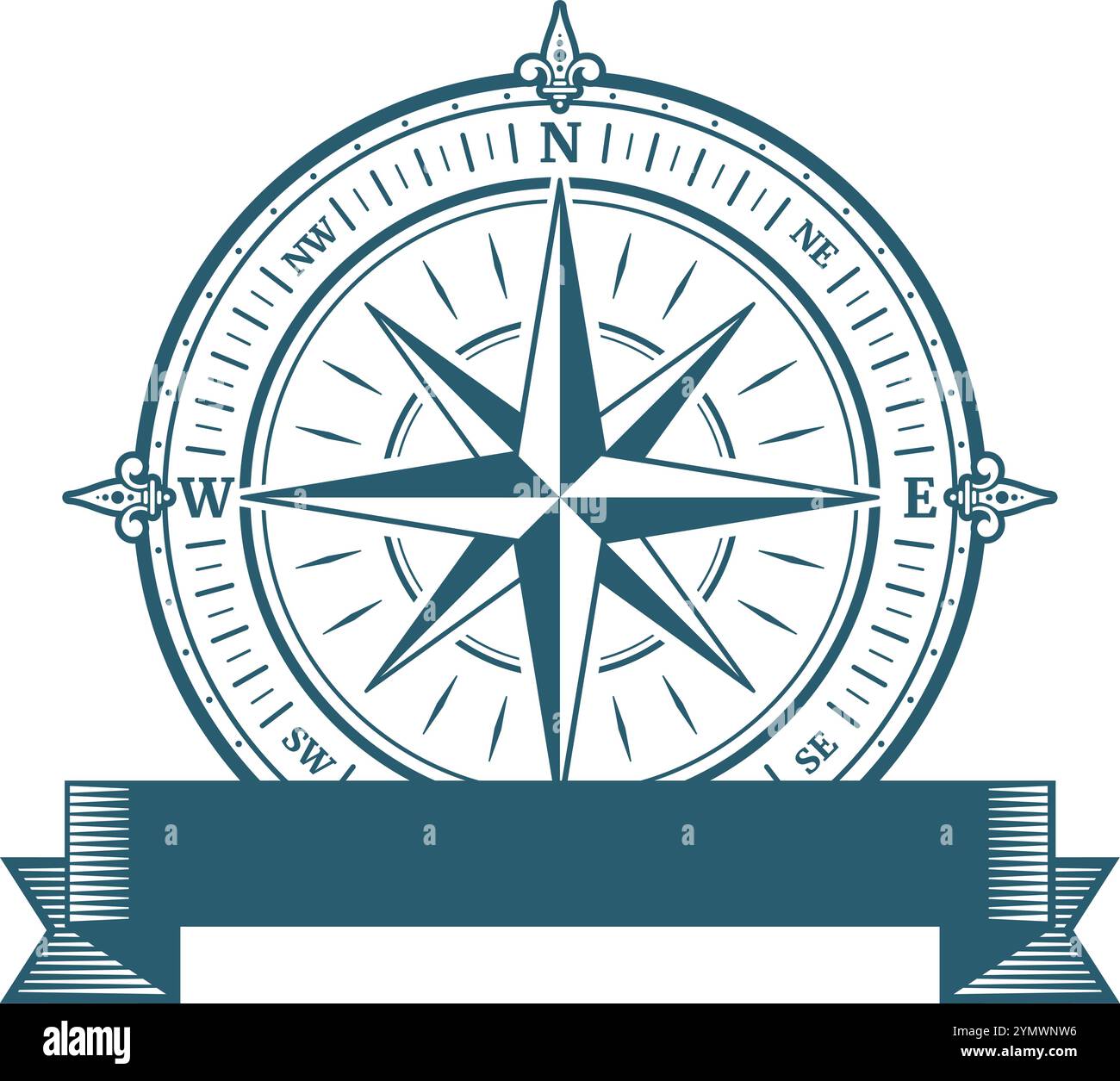 Vintage compass logo. Retro travel navigation star Stock Vector Image ...