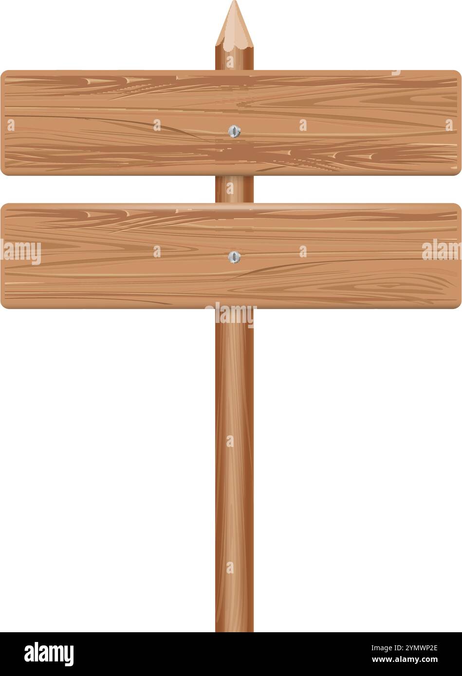 Wooden signboard. Rustic plywood billboard realistic template Stock ...