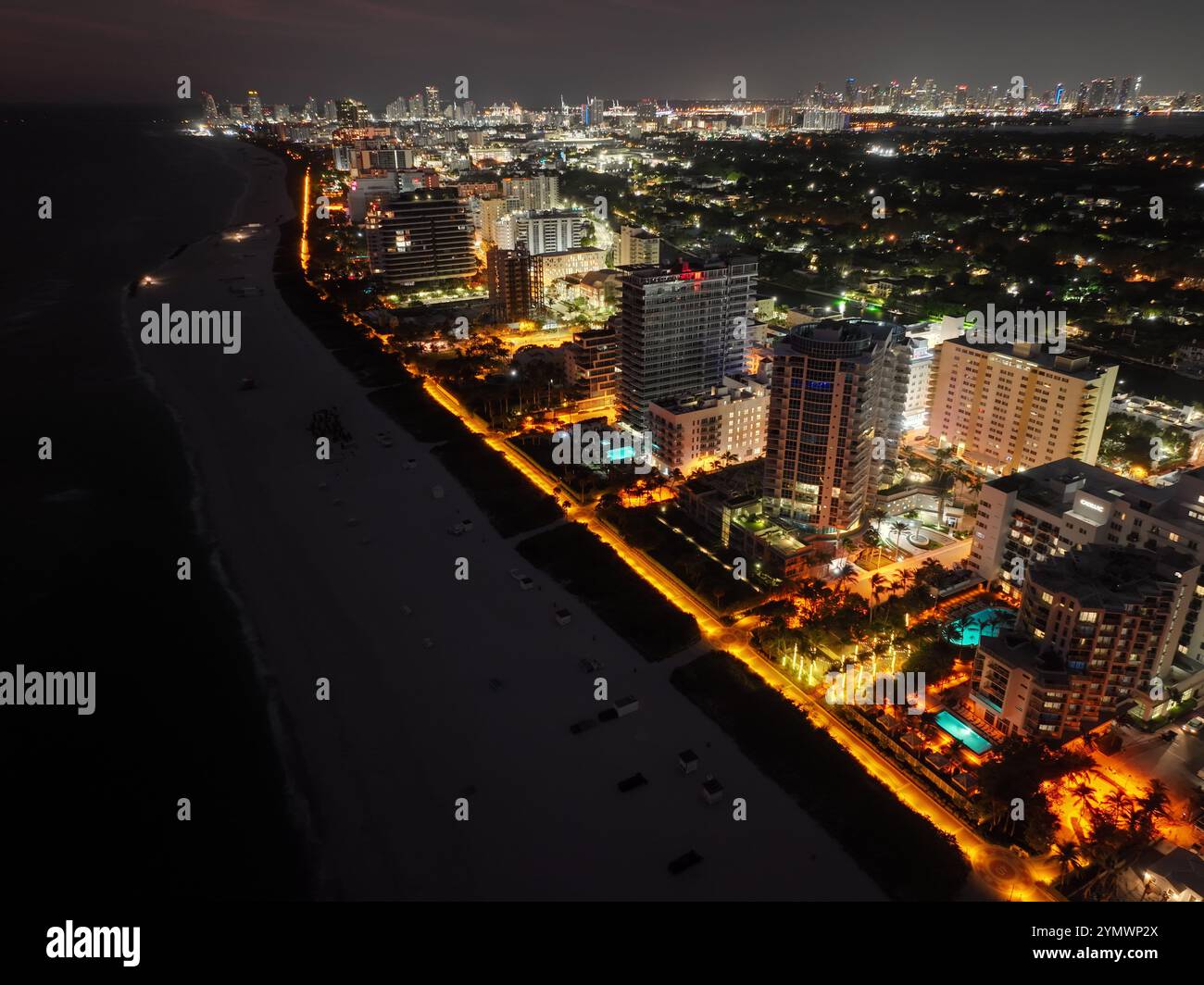 Night and dusk aerial photos of Miami Beach, Florida – A Stunning ...