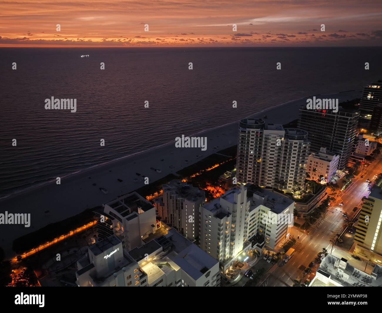 Night and dusk aerial photos of Miami Beach, Florida – A Stunning ...