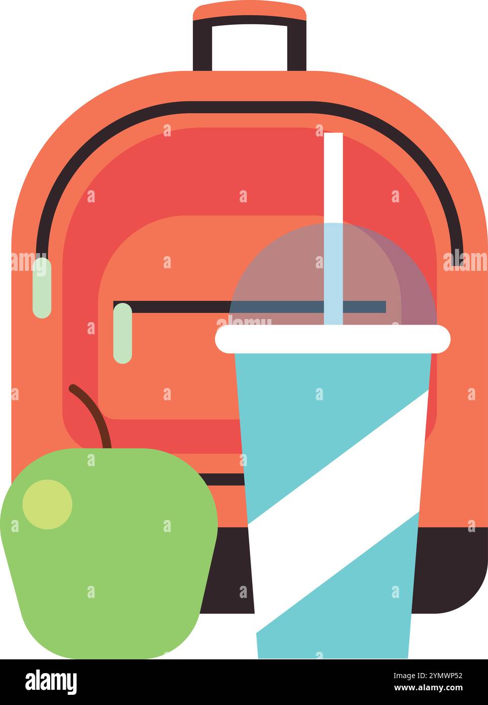 Backpack lunchbox Stock Vector Images - Alamy