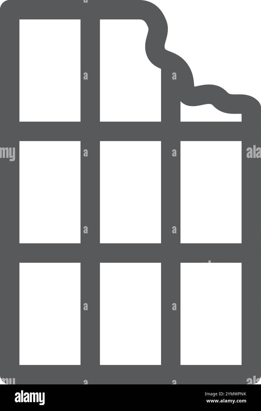 Chocolate line icon. Sweet bar black symbol Stock Vector Image & Art ...