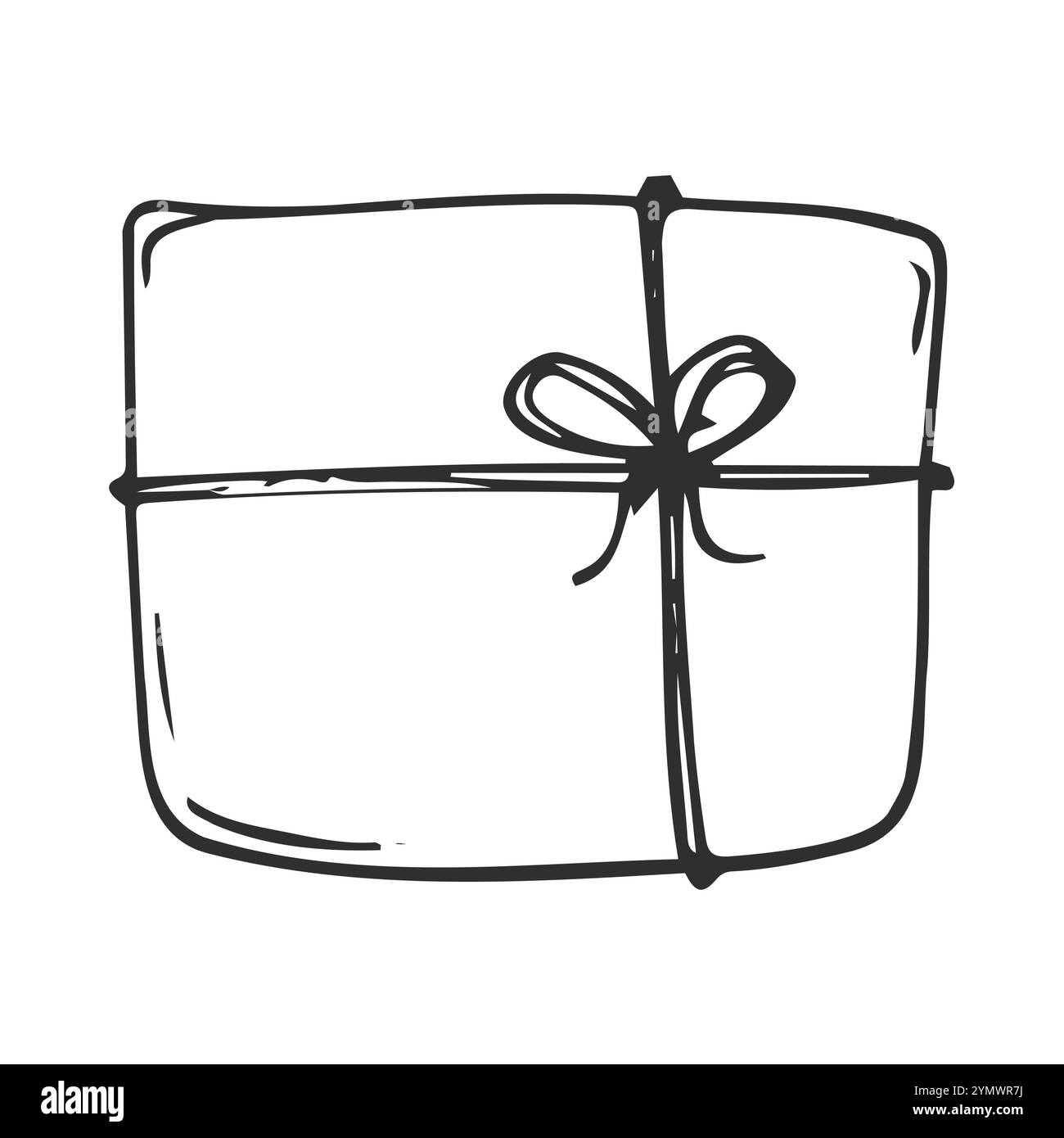 Doodle gift box Stock Vector Images - Alamy